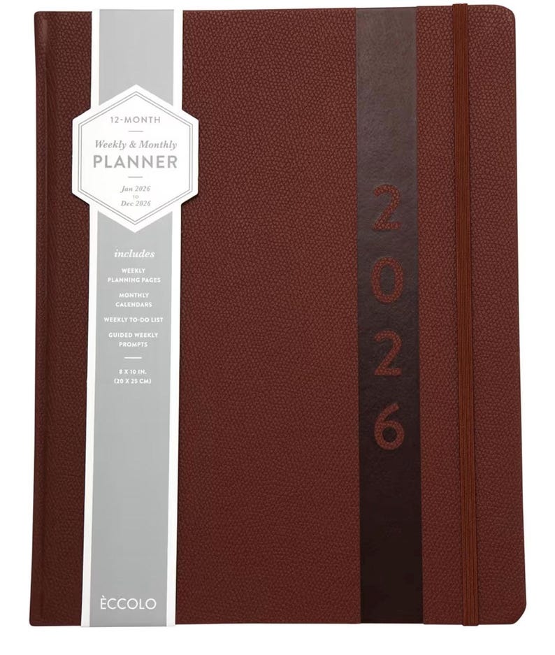 Eccolo Planner 2026 Agenda Planner, 12 Month, Monthly & Weekly Pages 8 ...