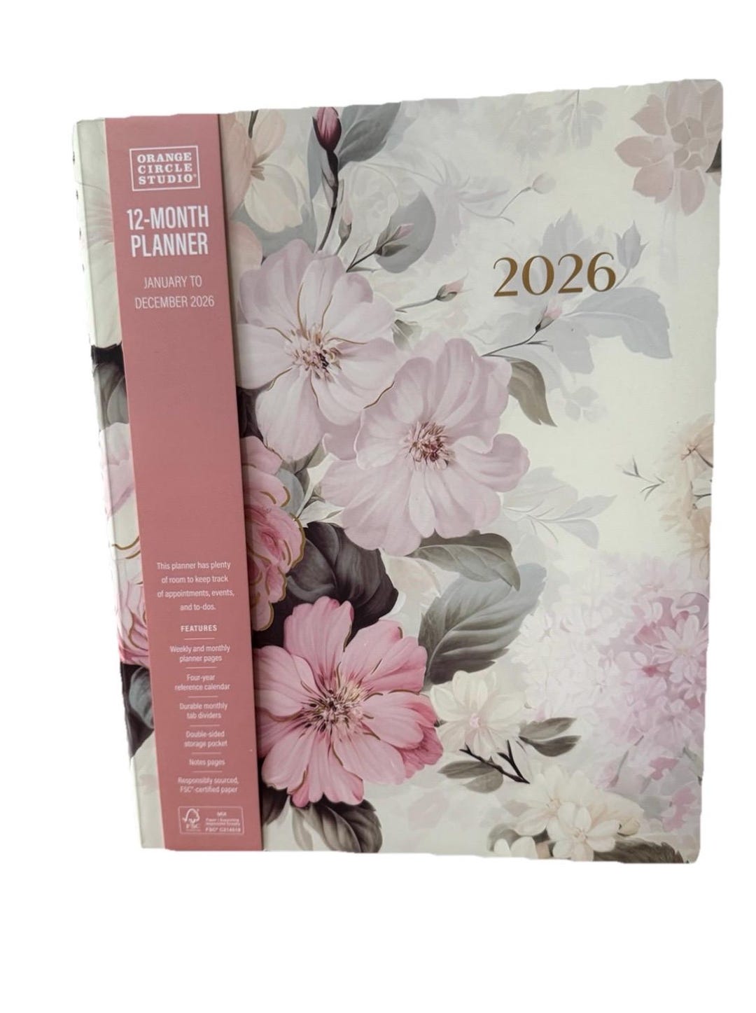 2026 Monthly Planner 12 Months Planner Orange Circle Studio 11x9” Extra ...
