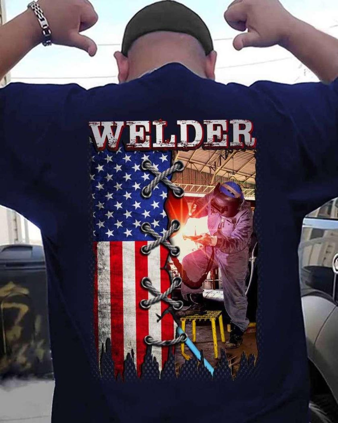 USA Flag Welder Shirt, Welder Hoodie, Welder Tshirt, Welder Sweatshirt ...