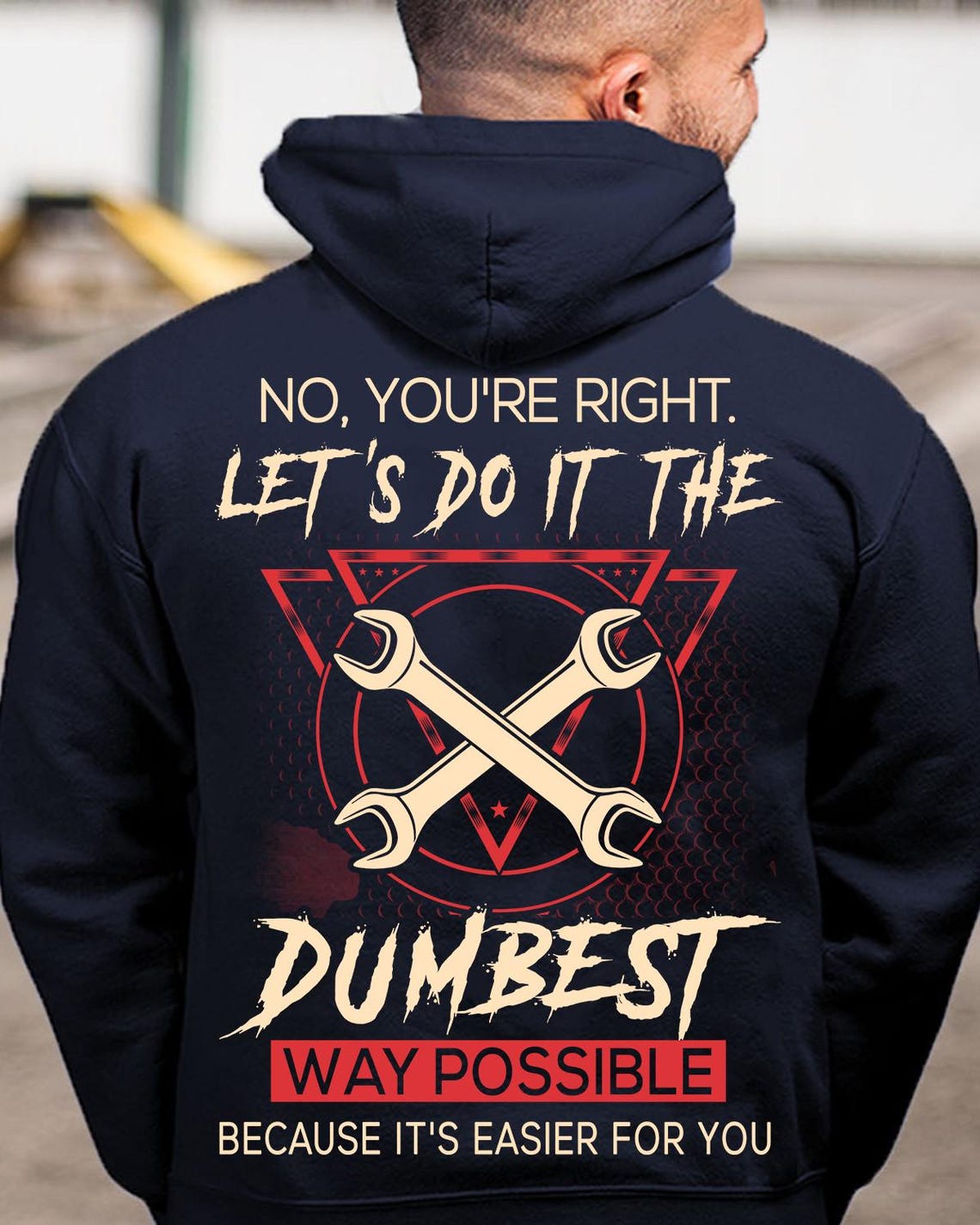 Mechanic Hoodie: Funny Sarcastic Wrench Design - Etsy