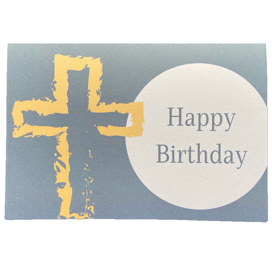 A5 Happy birthday card with cross | Etsy