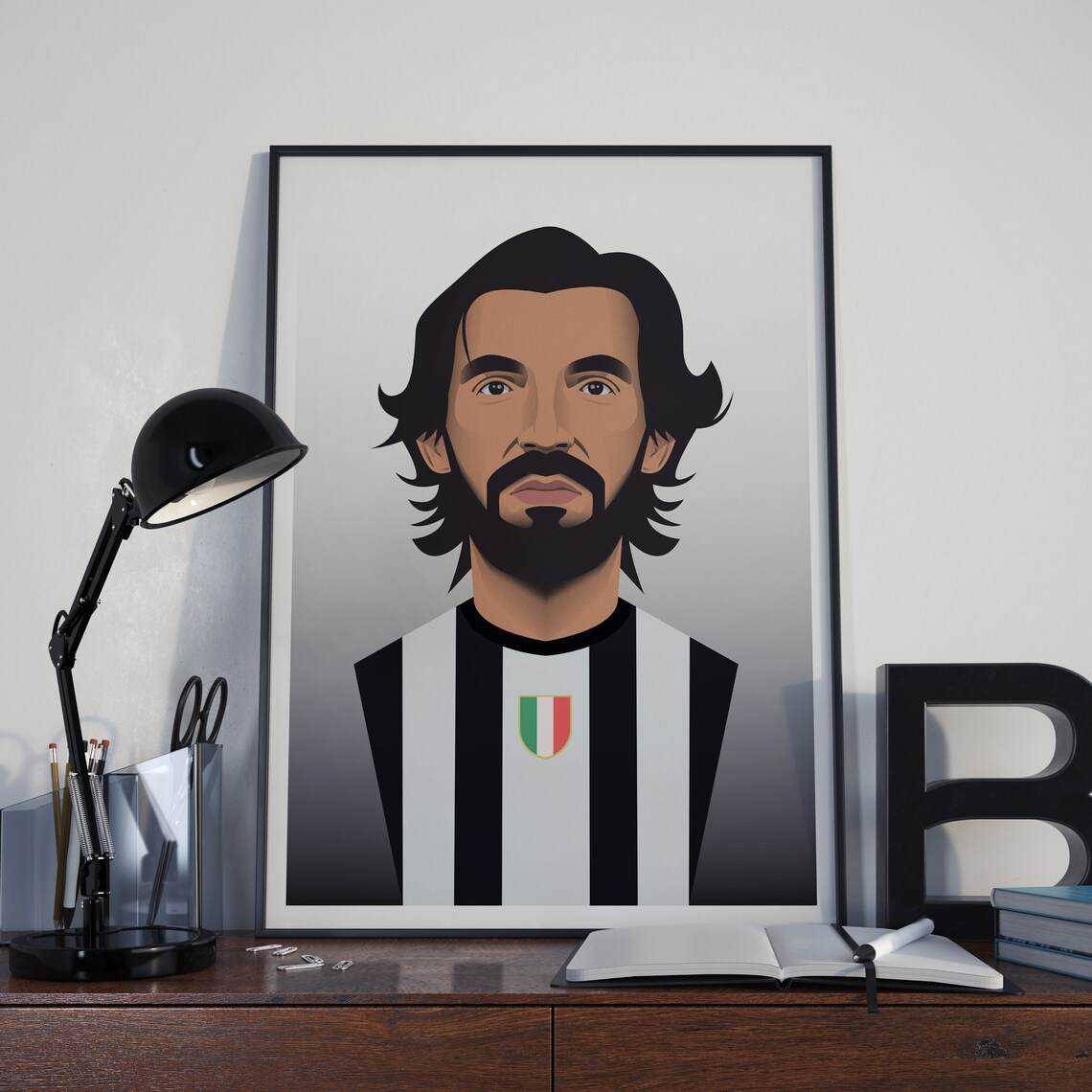 Andrea Pirlo A3 Poster - Illustration, Juventus, Pirlo, Chiellini ...