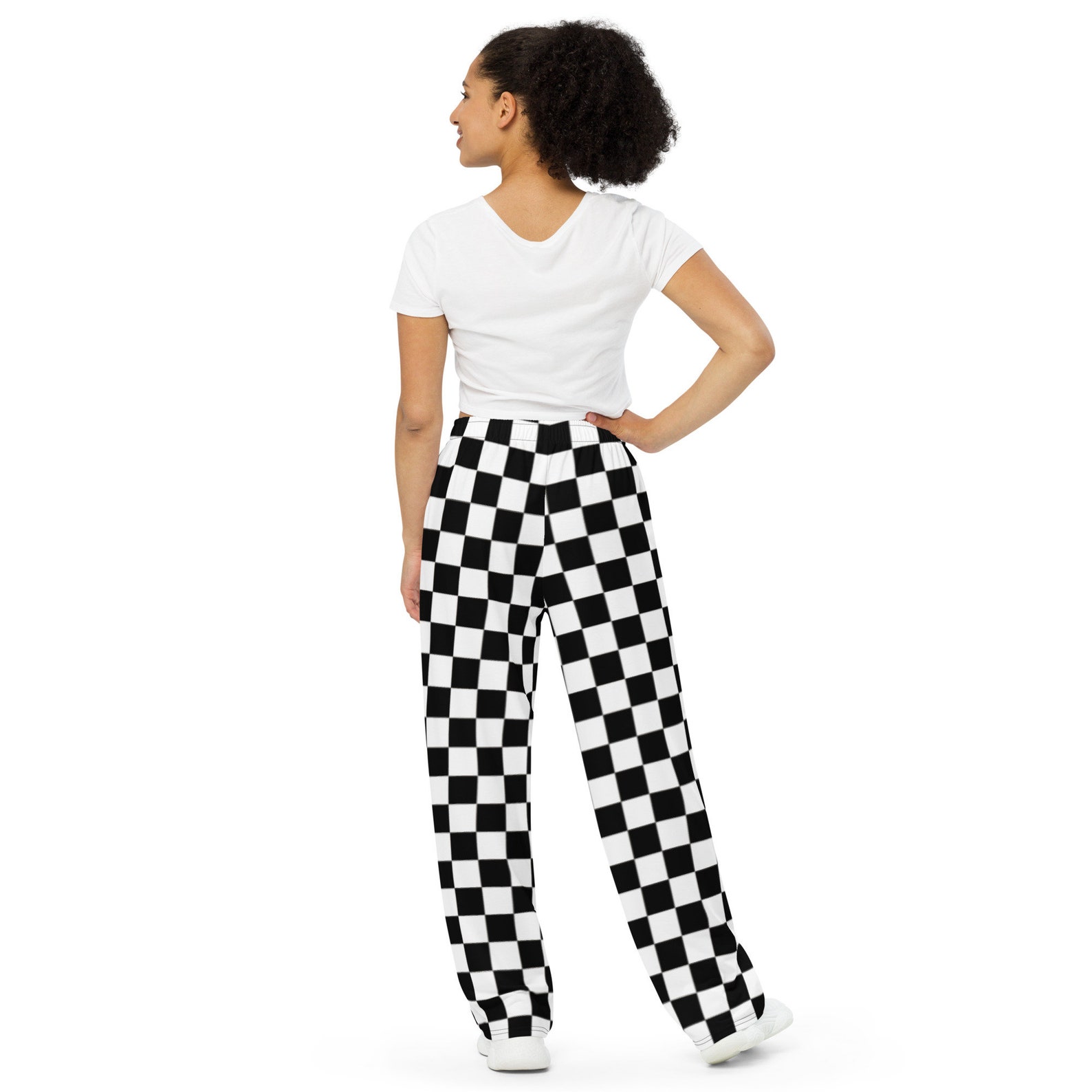 Black and White Checkerboard Pants - Etsy