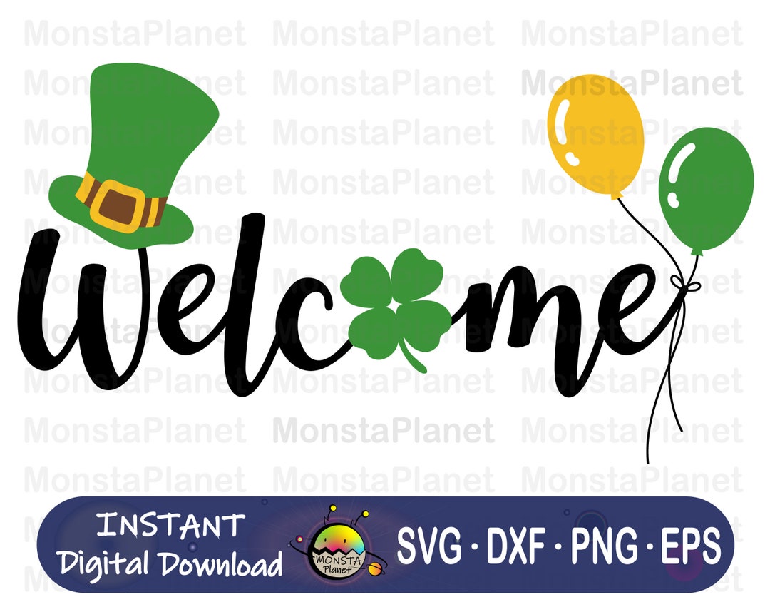 St Patricks Day Porch Sign Svg, Welcome St Patricks Day Sign Svg, Kids ...