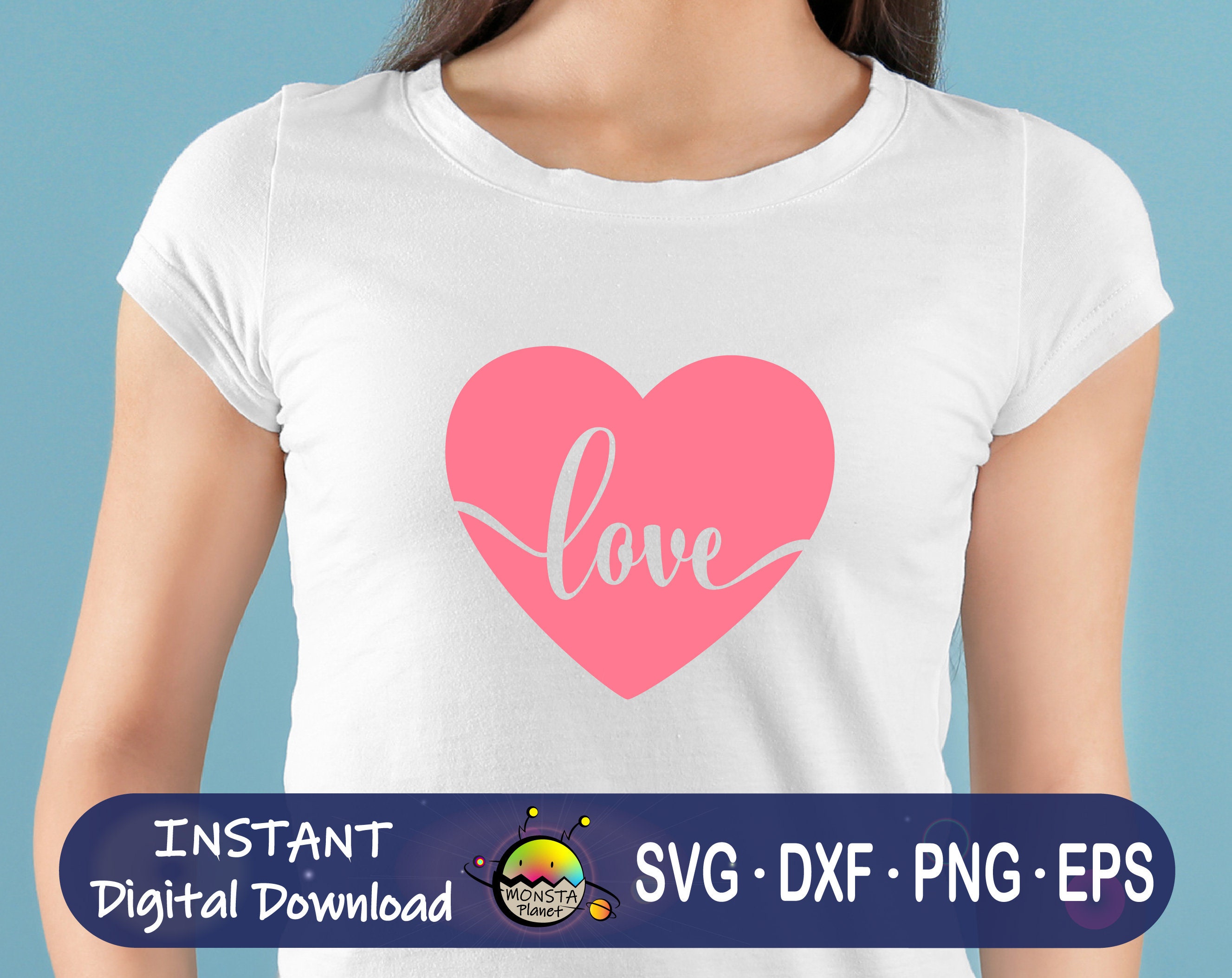 Love With Heart SVG Love SVG Heart Svg Love Valentines Svg - Etsy