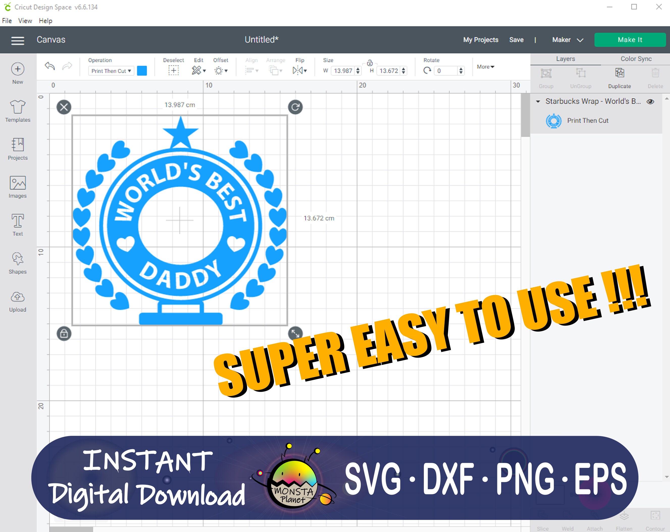 Best Daddy in the World SVG • Starbucks Cup SVG • Funny Trophy for ...