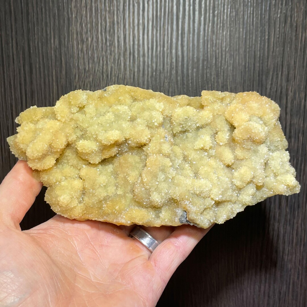 Spiky Light Yellow/orange Calcite on Matrix From Poland - Fluorescent ...