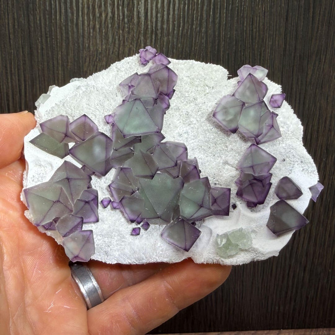 Rare Locality - Octahedral Fluorite Crystals on Matrix From De'an Mine ...