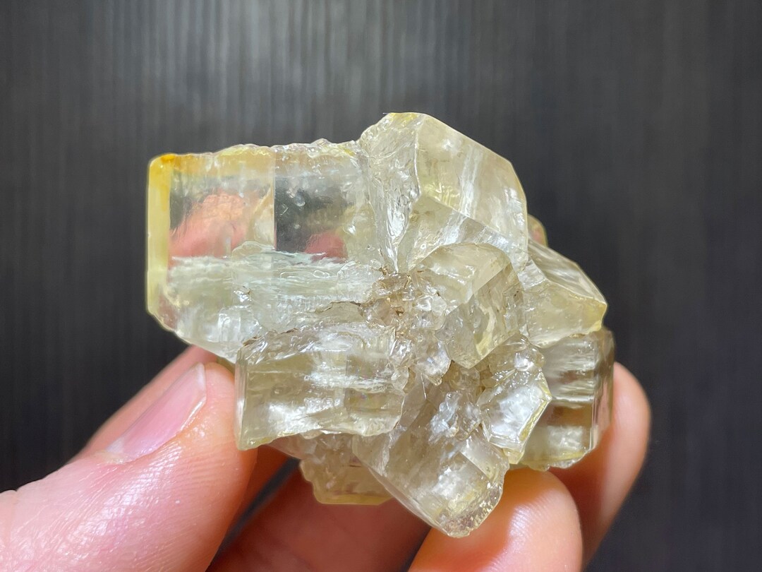 Gemmy Light Yellow Gypsum Crystals From Chodziez Poland - Etsy