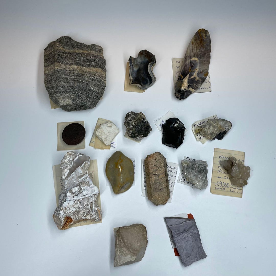 15 Mixed Minerals From an Old Collection With Labels - Etsy