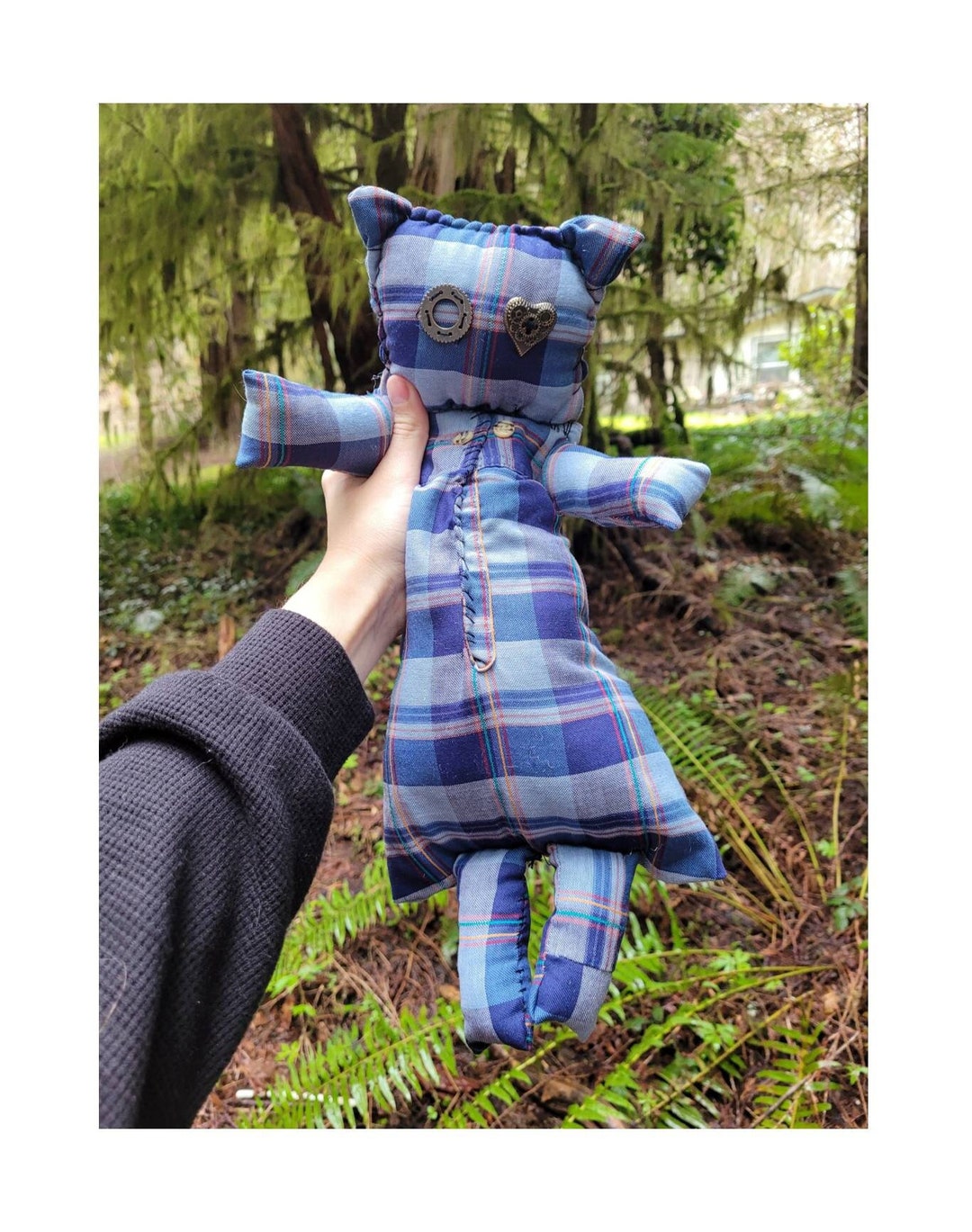 Stuffed Animal Plushie Robot Handmade Dolls for Kids Rag Dolls Kitty ...