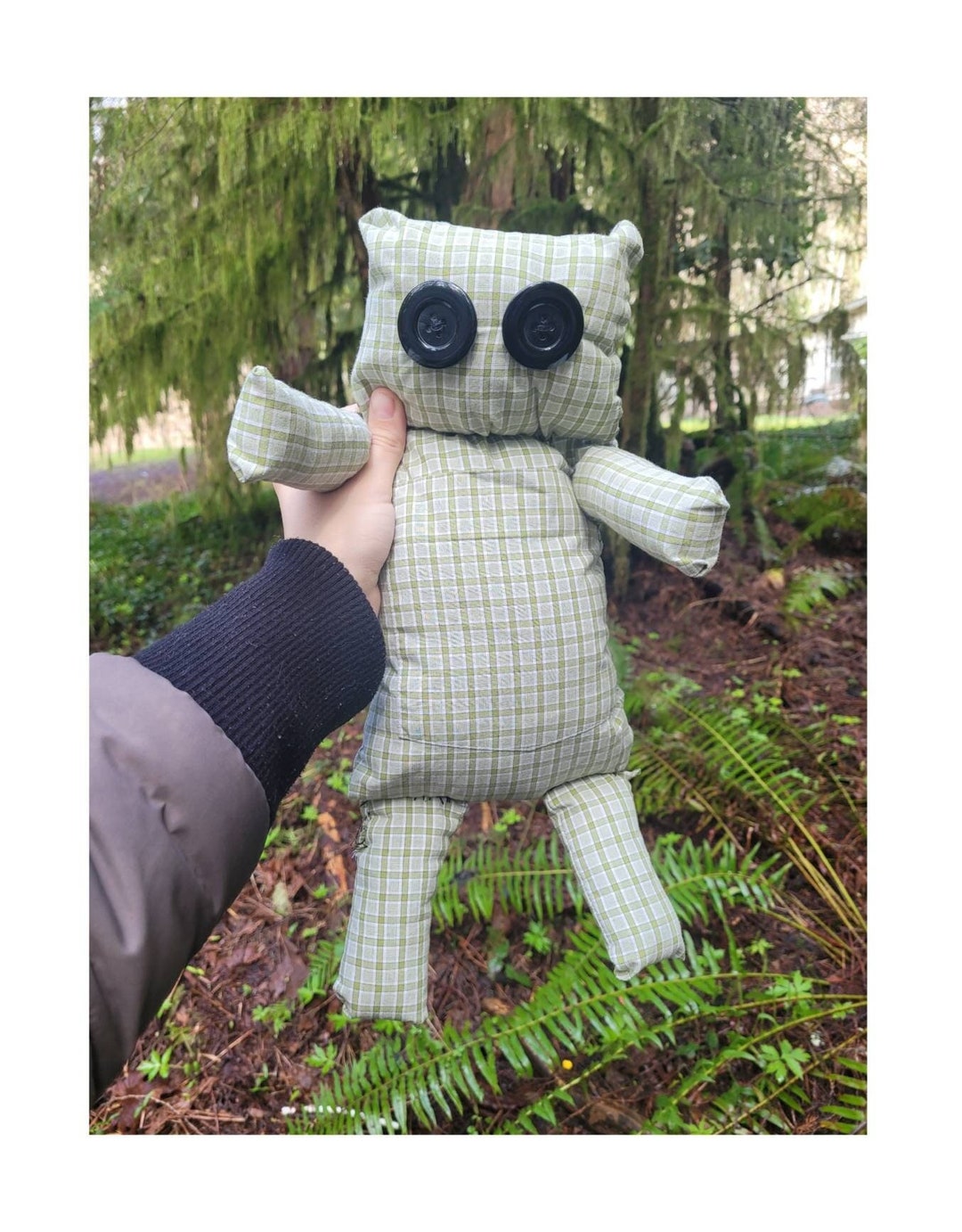 Handmade Stuffed Animal Plushie Robot Rag Dolls One-of-a-kind Doll ...