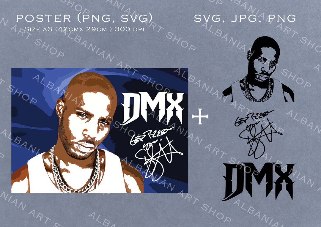 DMX Art Poster and SVG Home Decor Wall Art Print Music Lovers Gift T ...