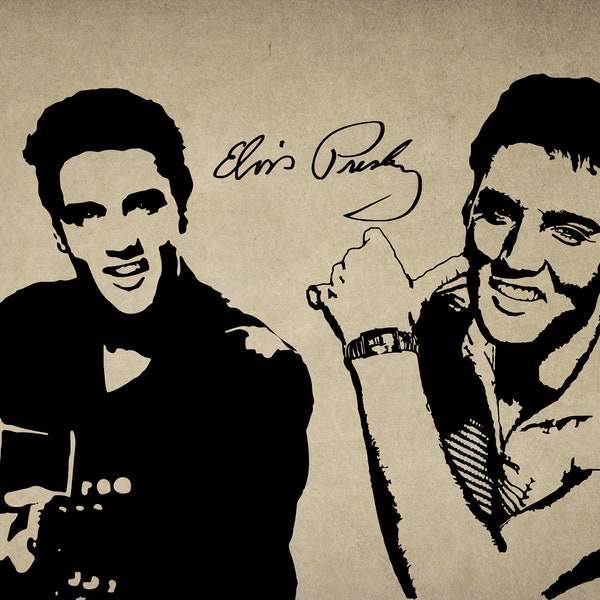 Elvis Silhouette - Etsy