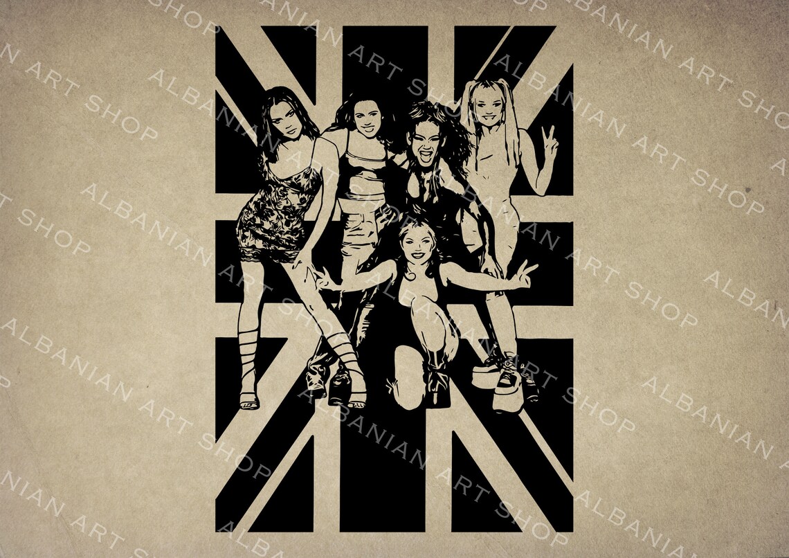 Digital SVG PNG JPG Spice Girl Silhouette Vector Clipart - Etsy