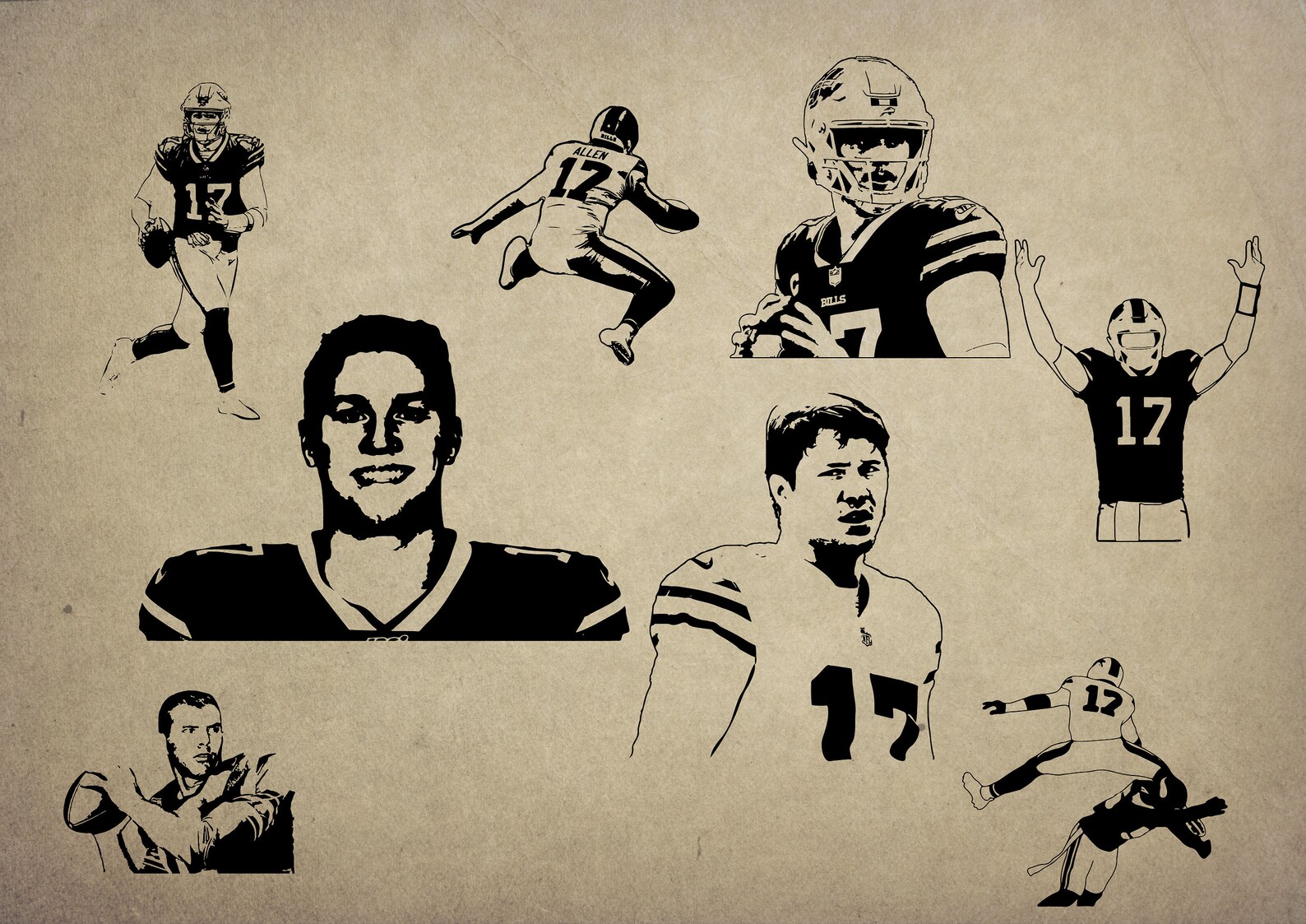 9 Digital SVG PNG JPG Jsh Allen Silhouette Vector - Etsy