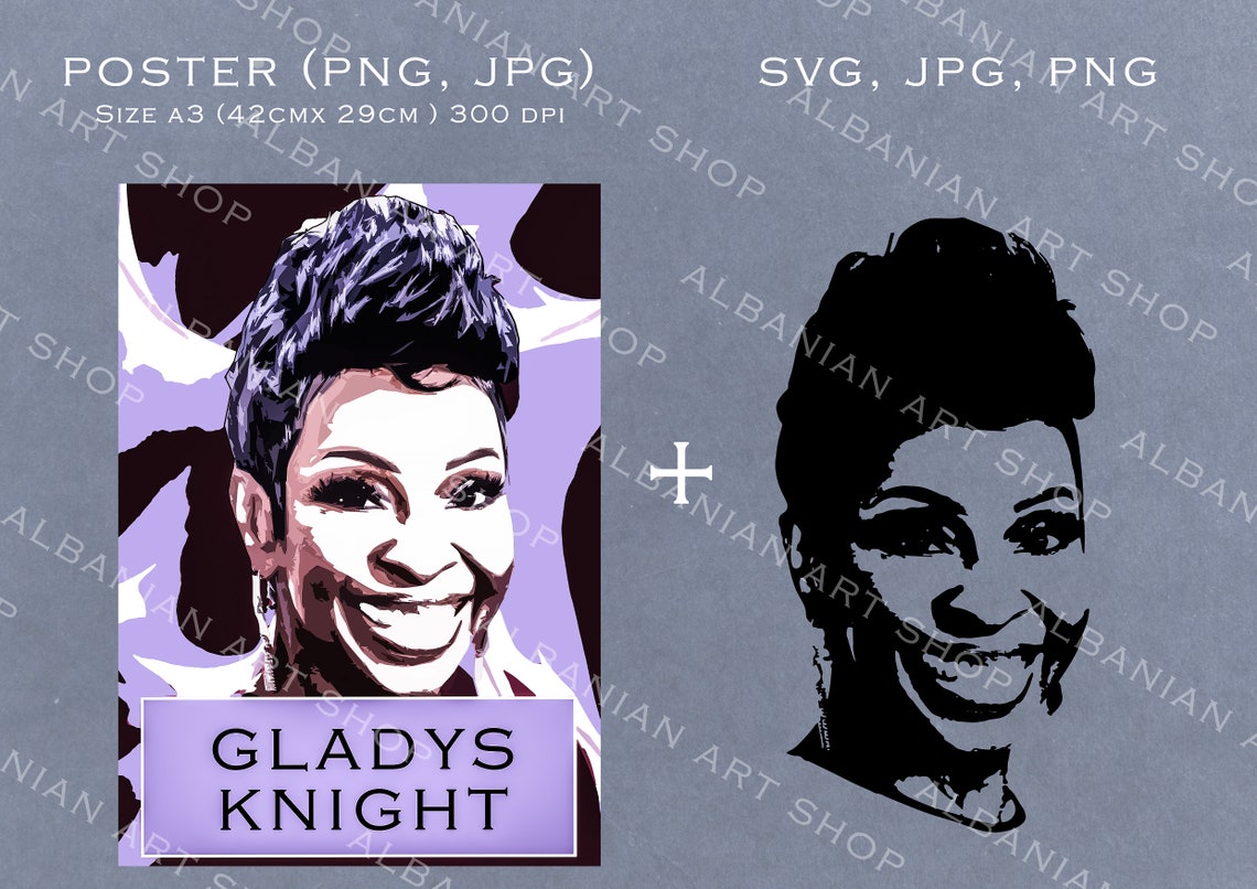 Gladys Knight Art Poster and SVG Home Decor Wall Art Print - Etsy