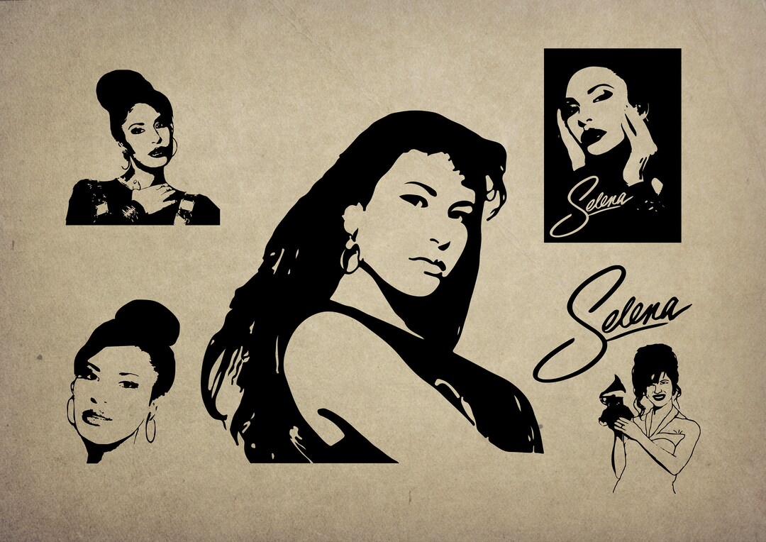 Digital SVG PNG JPG Selena Quintanilla Silhouette, Vector, Clipart ...