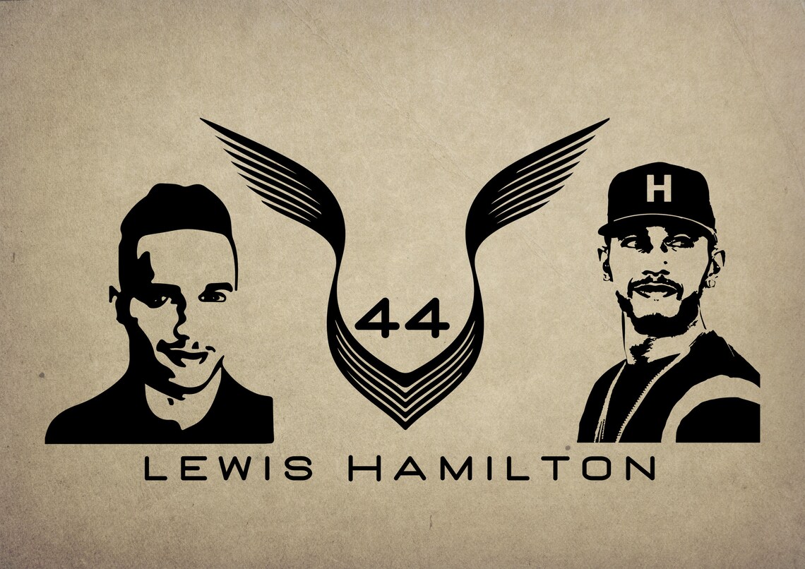 6 Digital SVG PNG JPG Lwis Hmilton Silhouette Vector | Etsy