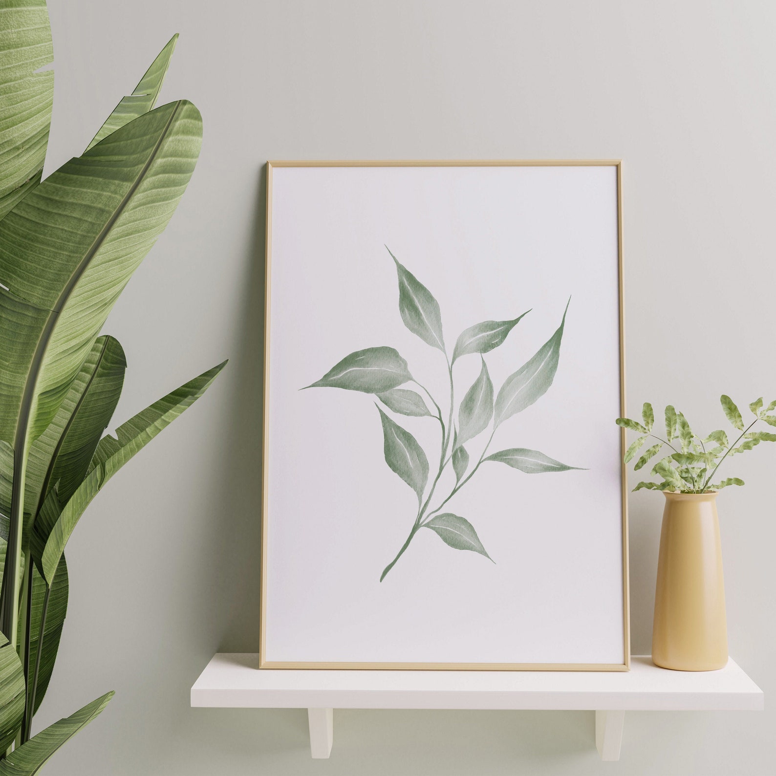 Cottagecore Poster Green Plant Foliage Print Farmhouse | Etsy