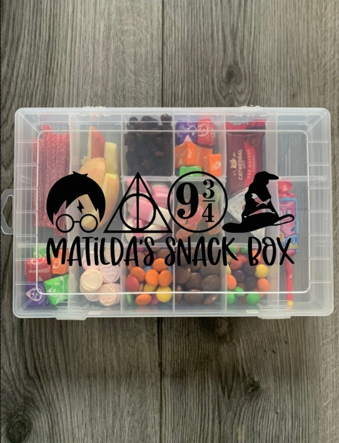 Personalised Wizard Vinyl Decal for Snack Boxcustom Lunch Box ...