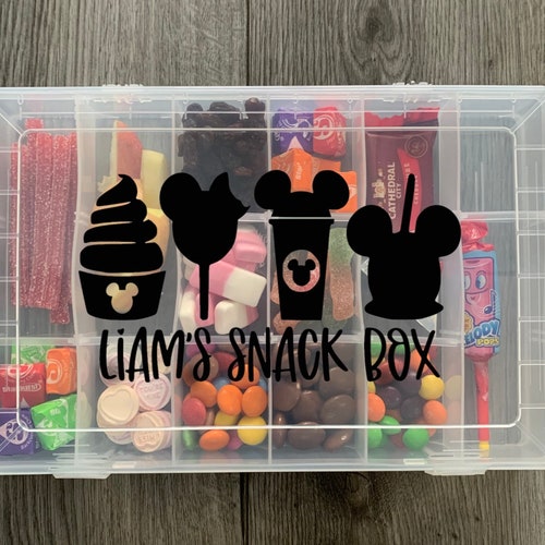 Personalised Snack Box Vinyl Sticker Decal - Etsy