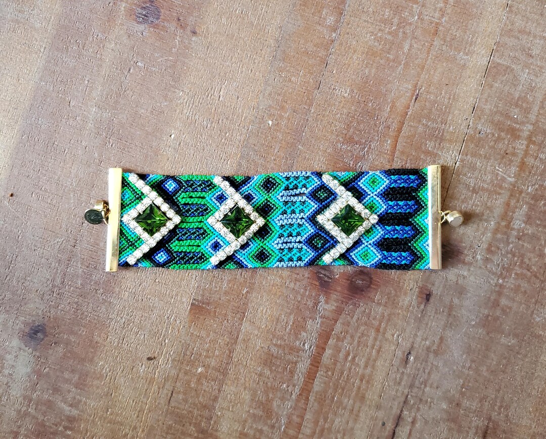 Extra Wide Friendship Bracelet Cuff by Gypsies and Debutantes - Etsy