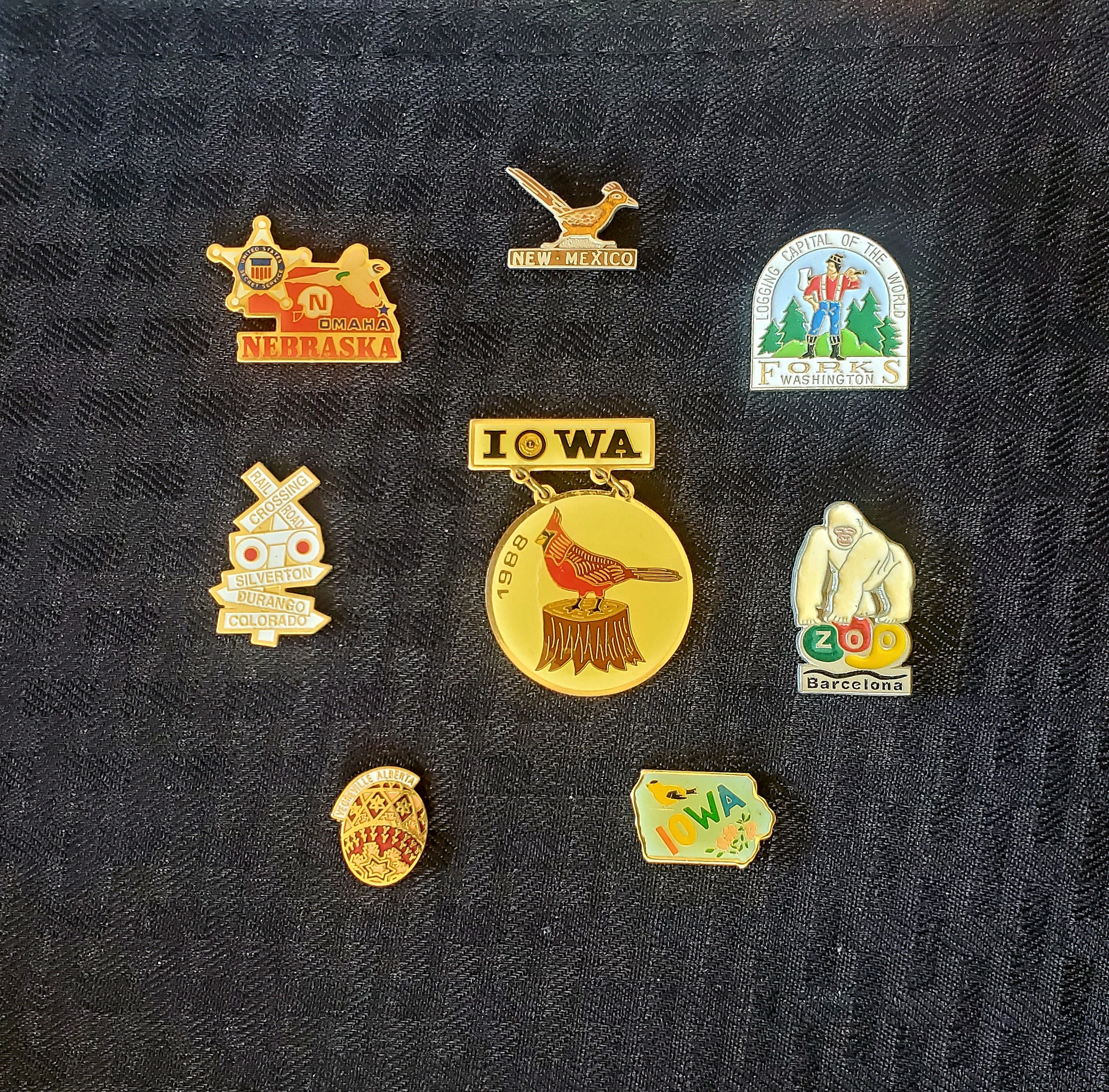 Vintage to Now Pins State City Country Destination Travel Souvenir Pins ...
