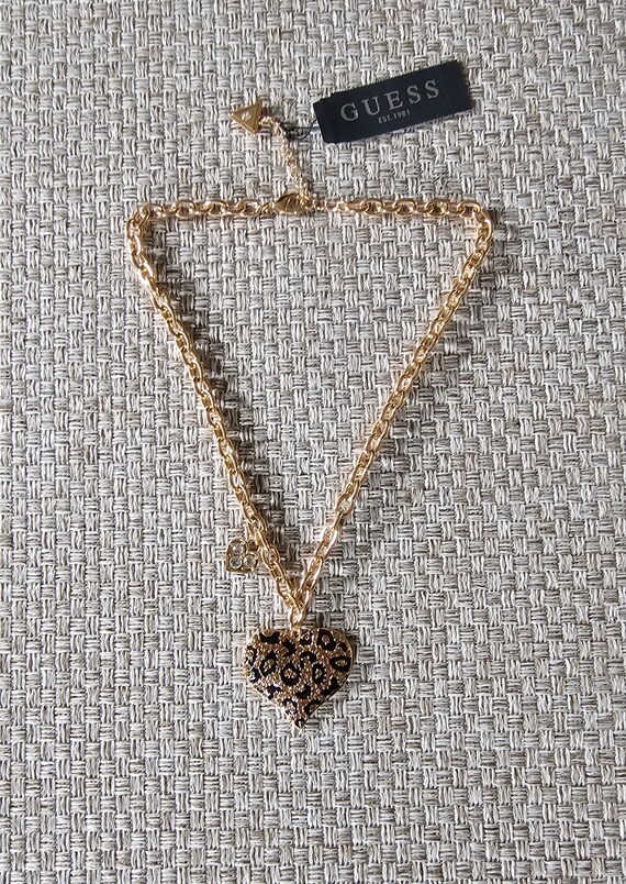 Guess Cheetah Print Glitter Gem