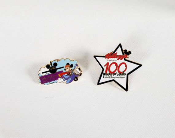 Pair of Walt Disney Collectible Pins/Hat Pins - Gem