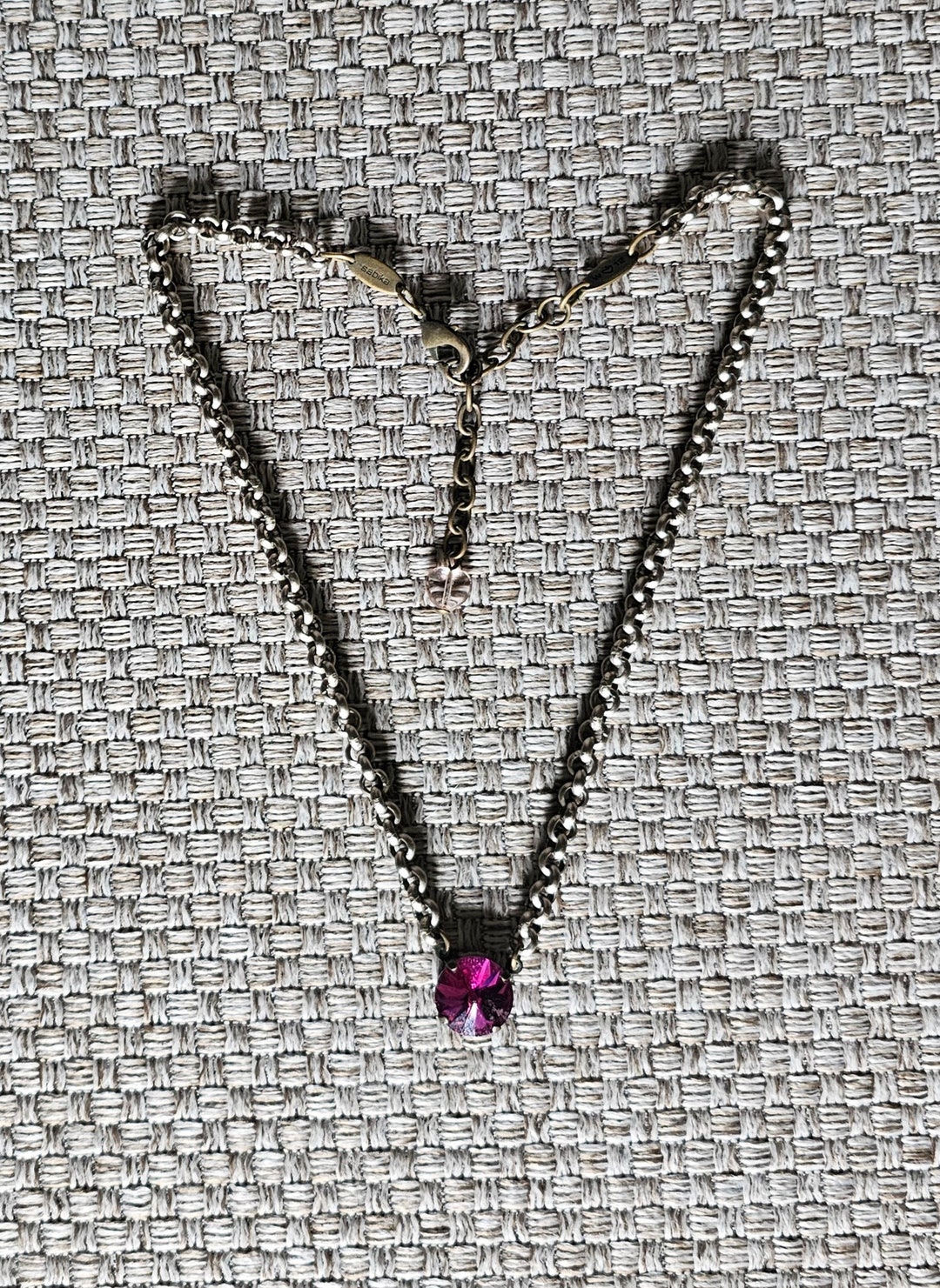 Sabika Necklace Dark Pink Stone Sabika Necklace - Etsy
