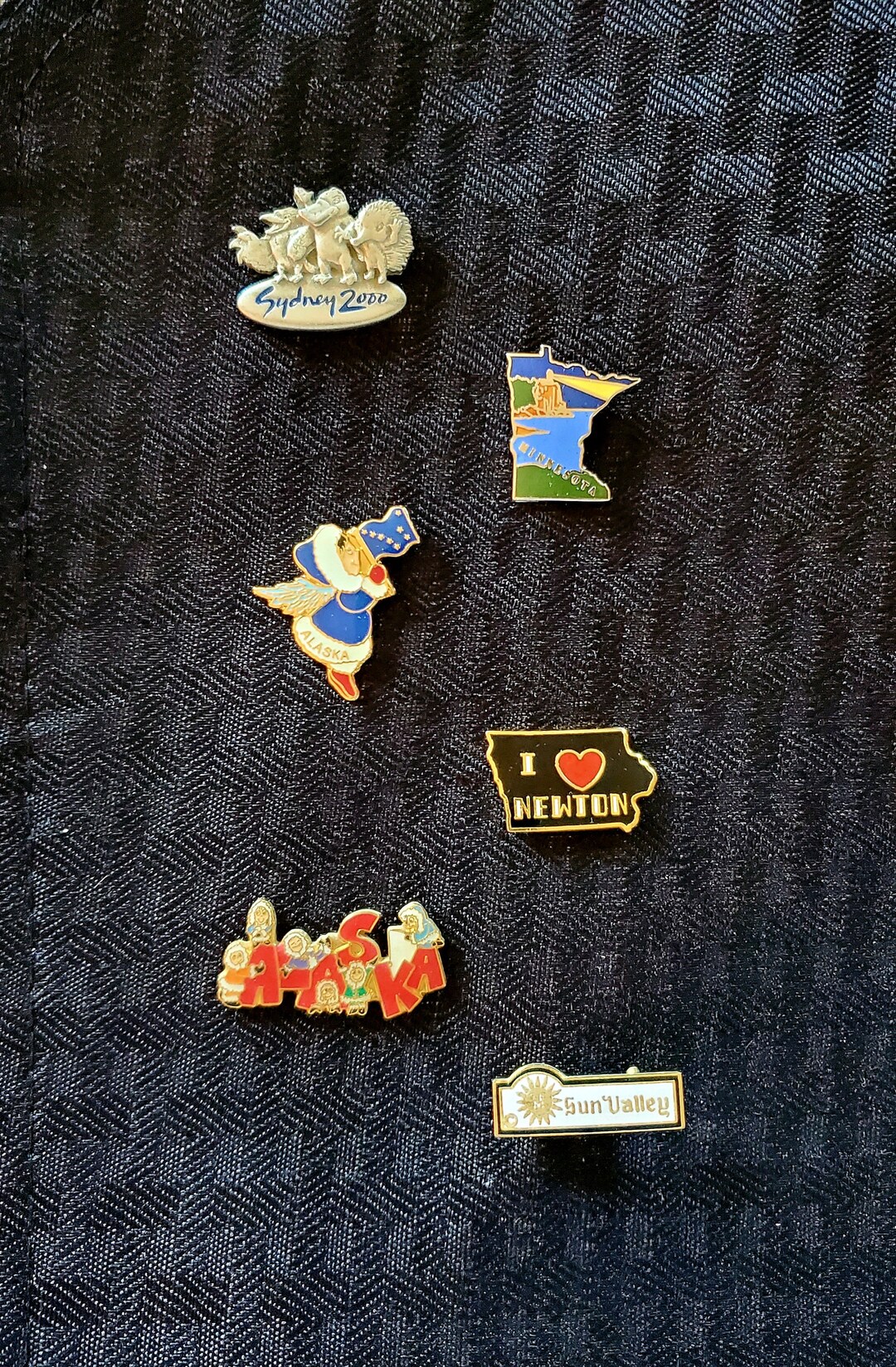 Vintage to Now Pins State City Country Destination Travel Souvenir Pins ...
