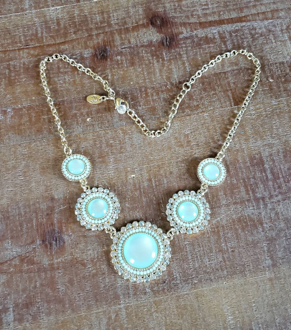 Gorgeous Charming Charlie Mint Green and Clear Rhinestones - Etsy