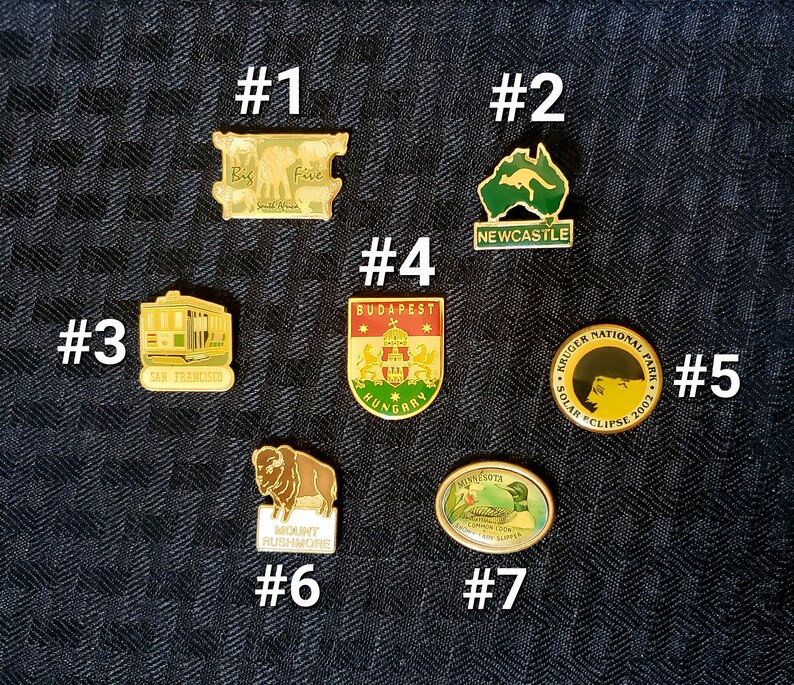 Vintage to Now Pins State City Country Destination Travel Souvenir Pins ...