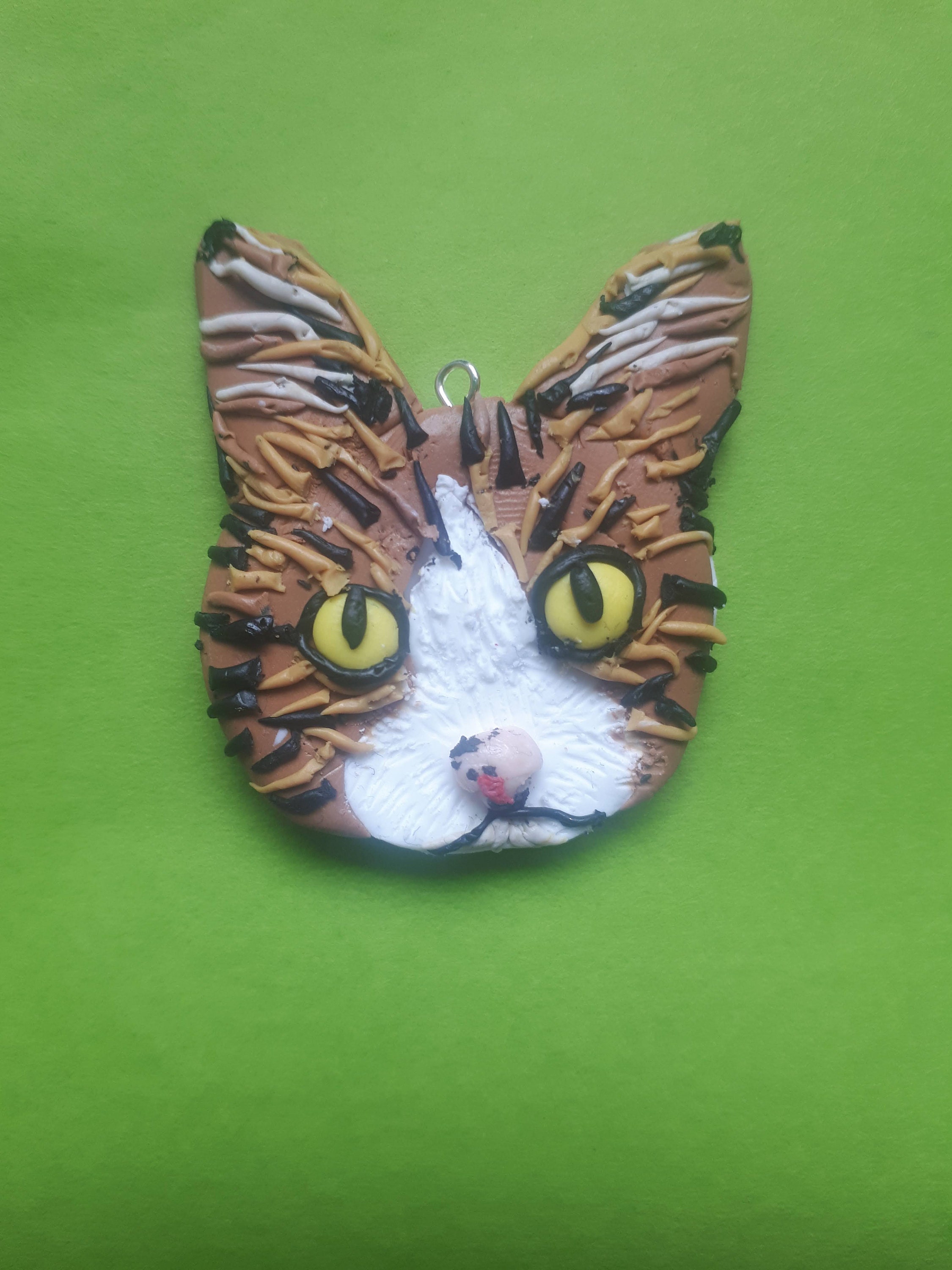 Custom Polymer Fimo Clay Pet Cat Dog Portraits. Keyrings, Brooches ...