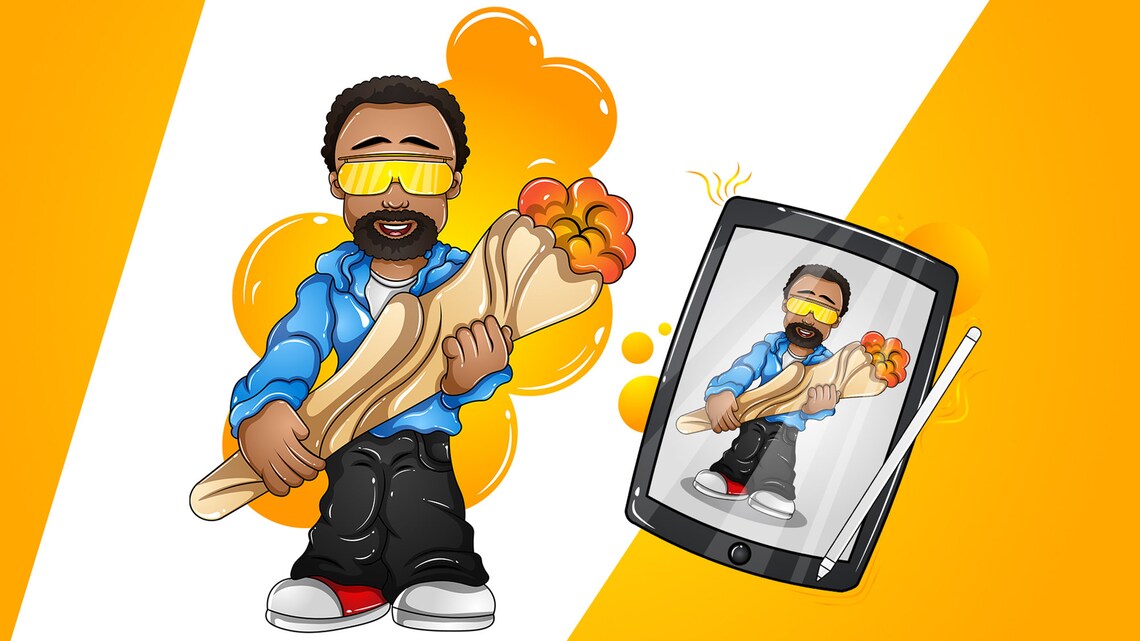 Custom Cartoon Character Cartoon Logo Design Illustration - Etsy