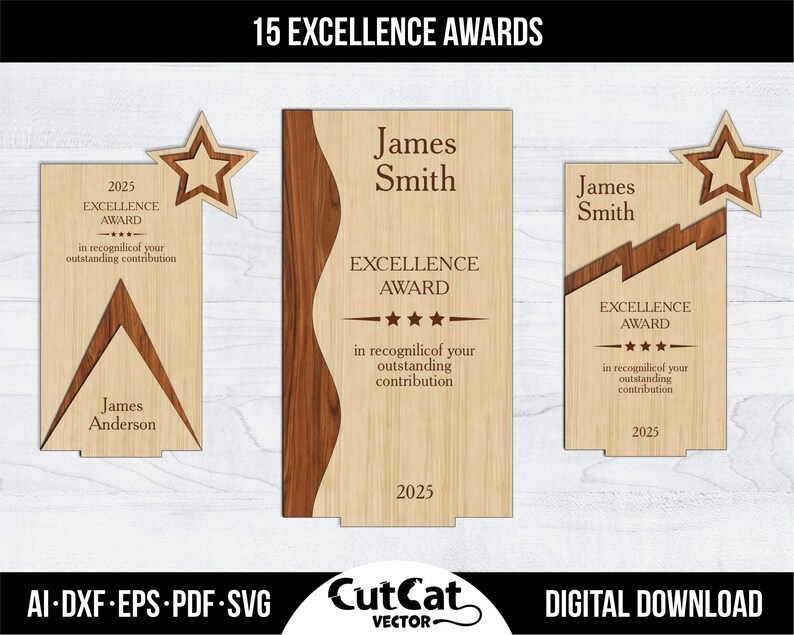 Laser Cut Award Trophy SVG Files: 15 DIY Designs for Glowforge & Xtool ...