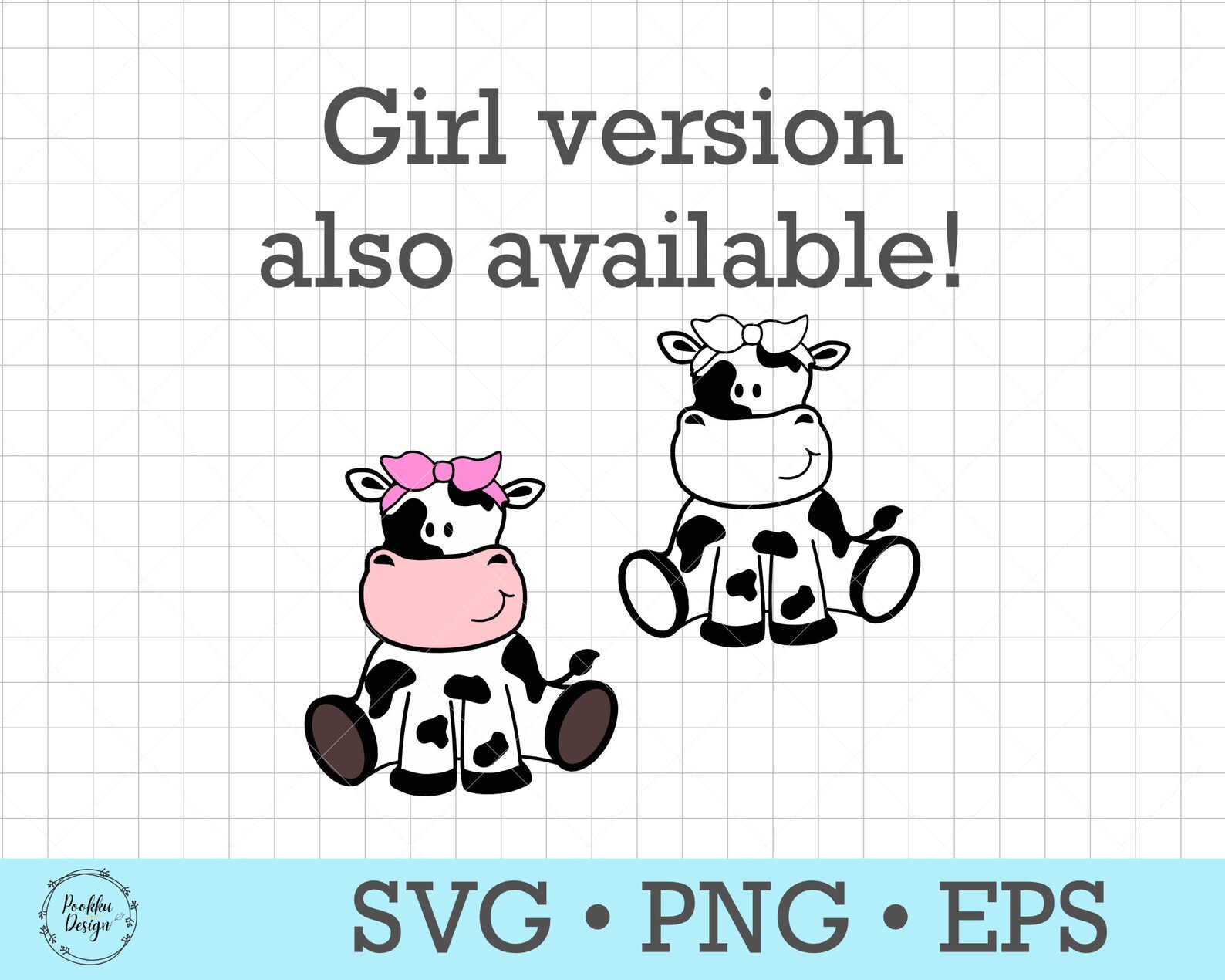 Boy Cow Svg Cow Clipart Kids Cow With Bow Farm Animal - Etsy