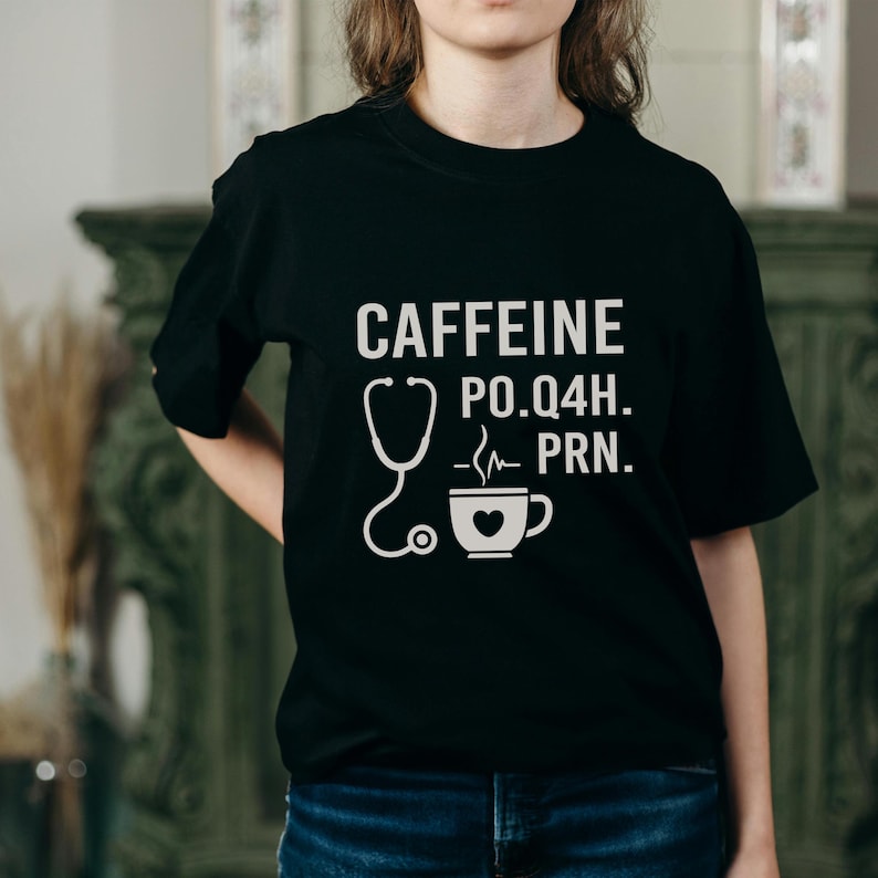 Caffeine Nurse SVG | PRN Rn | Coffee Nurse Life Png | PO Q4H Medical ...