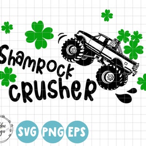 Shamrock Crusher SVG PNG, St.patrick Boy Shirt Printable, Saint Patrick ...