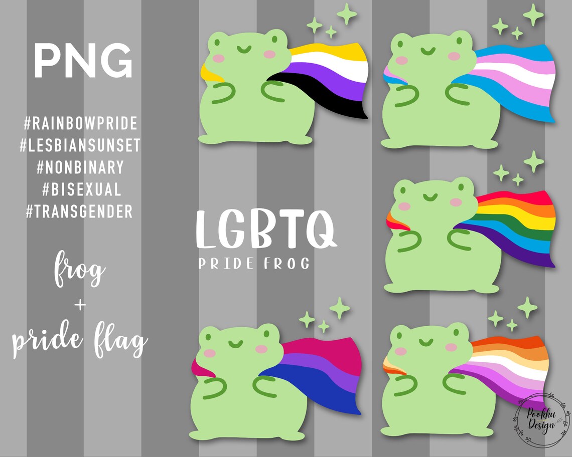 LGBTQ Pride Flag Frog SVG PNG Pride Frog Rainbow Pride - Etsy