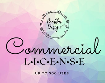 Basic Commercial License for 50 Designs up to 500 Uses. - Etsy