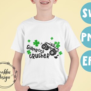 Shamrock Crusher SVG PNG, St.patrick Boy Shirt Printable, Saint Patrick ...