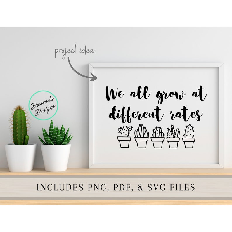 We All Grow at Different Rates SVG - Cricut SVG - Instant Download ...