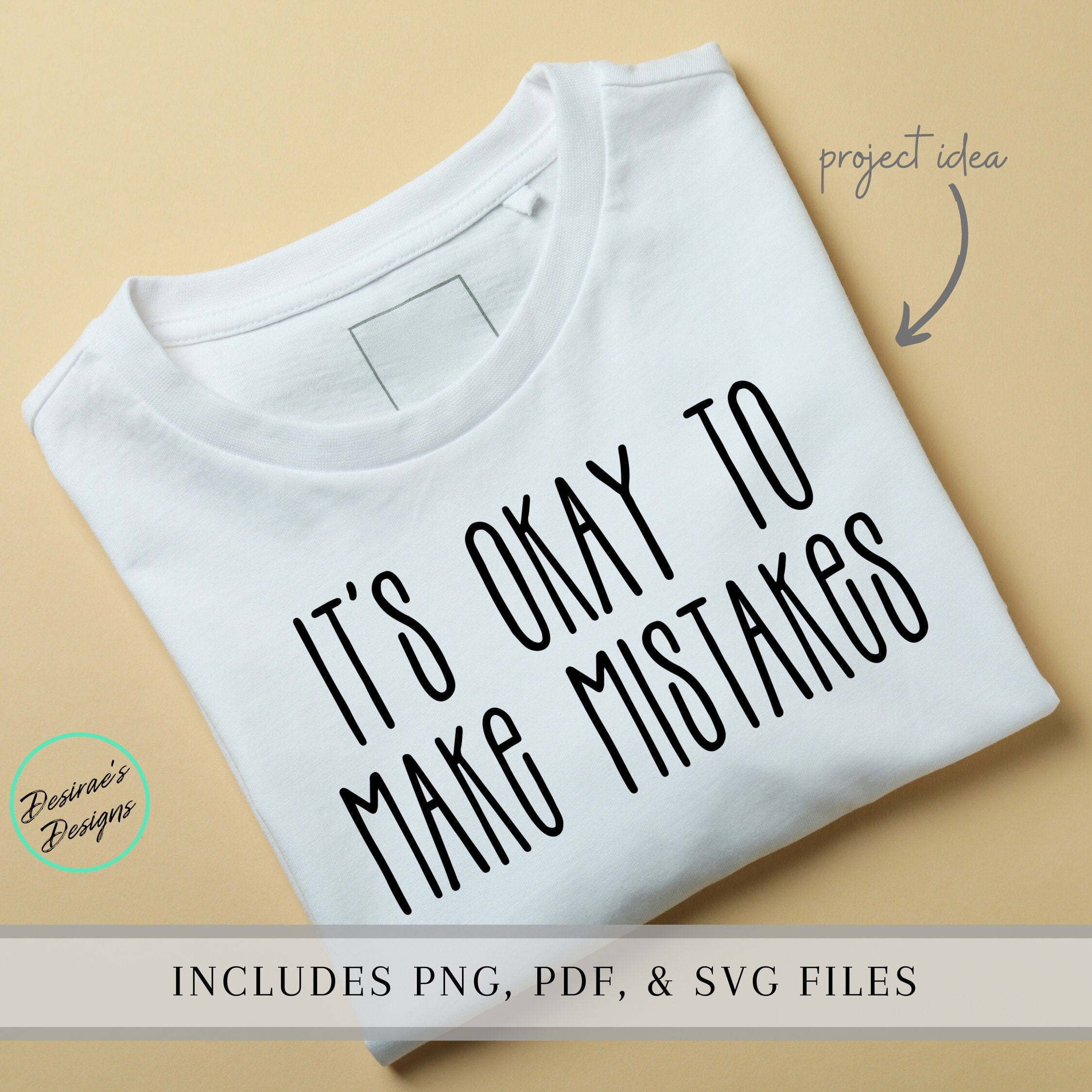 It's Okay to Make Mistakes SVG - Cricut SVG - Silhouette SVG ...