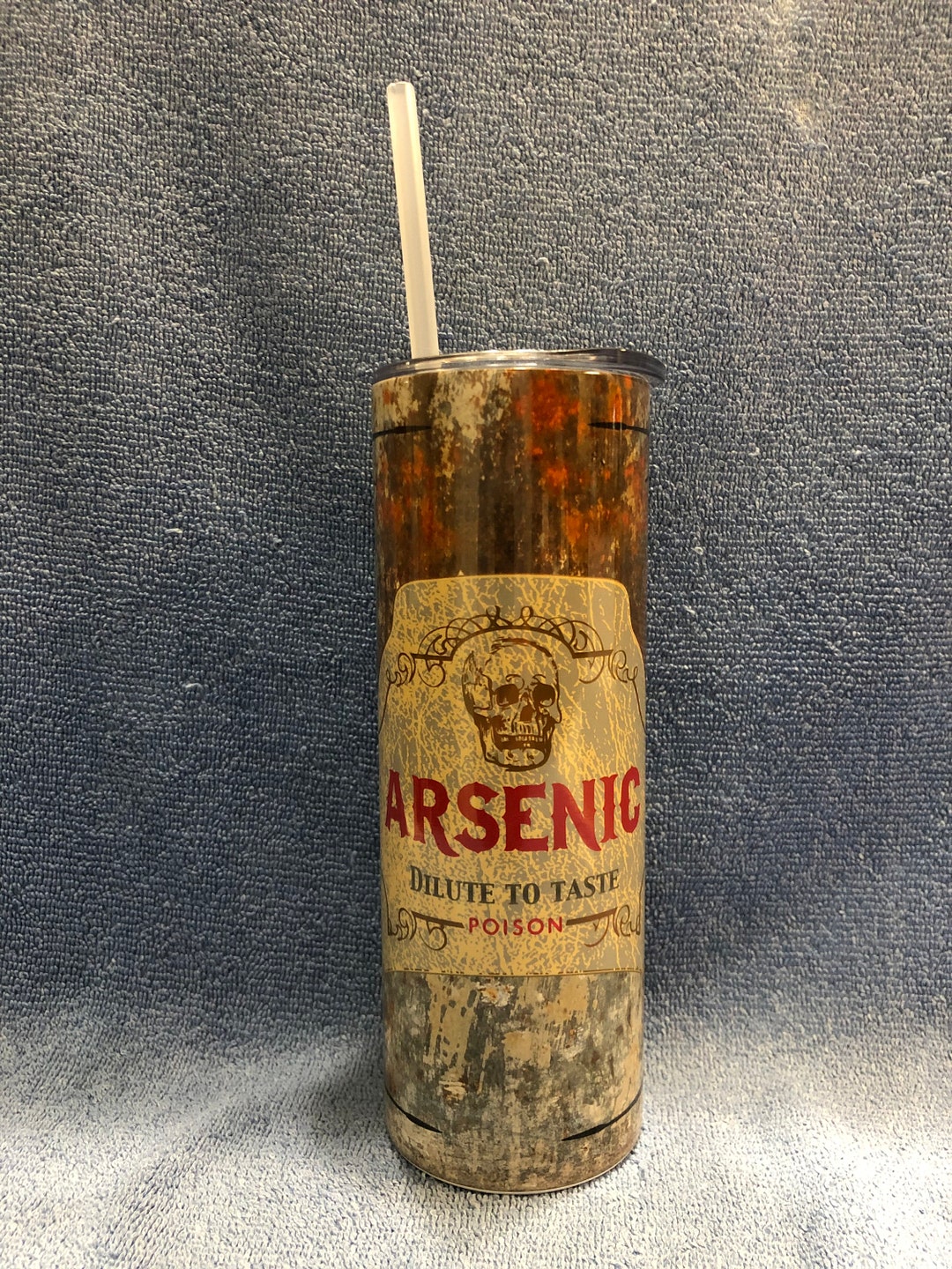 Arsenic Dilute to Taste Poison 20oz Stainless Tumbler W/plastic Straw ...