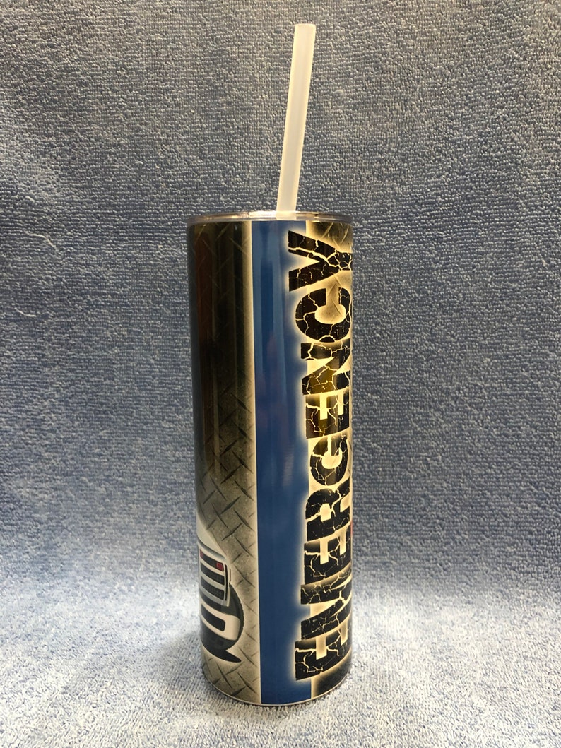 Grunge Emergency EMS-EMT First Responder 20oz Stainless Tumbler W ...