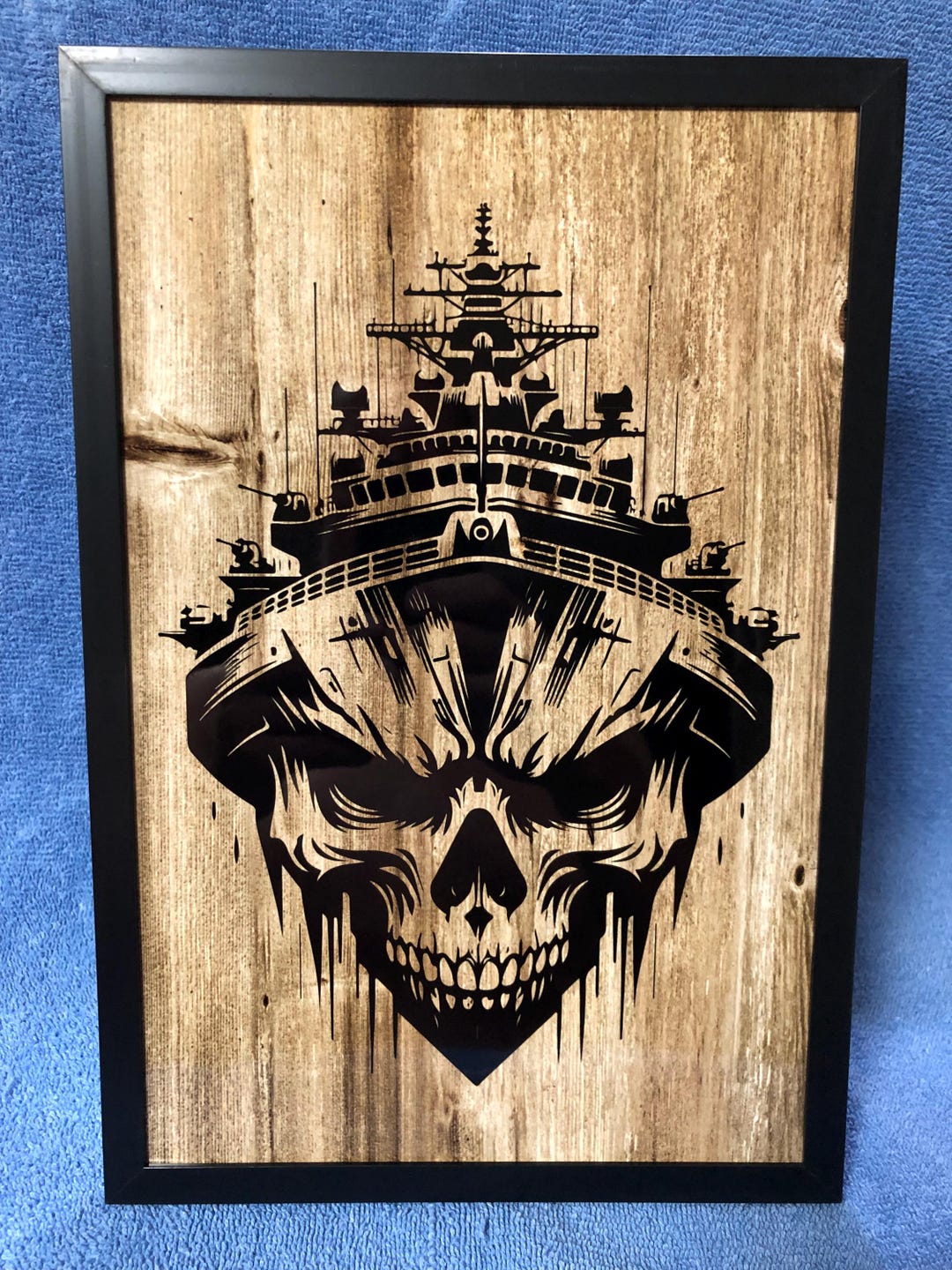 Navy Skull Battleship Sublimation Metal Picture 8"x12" - Etsy