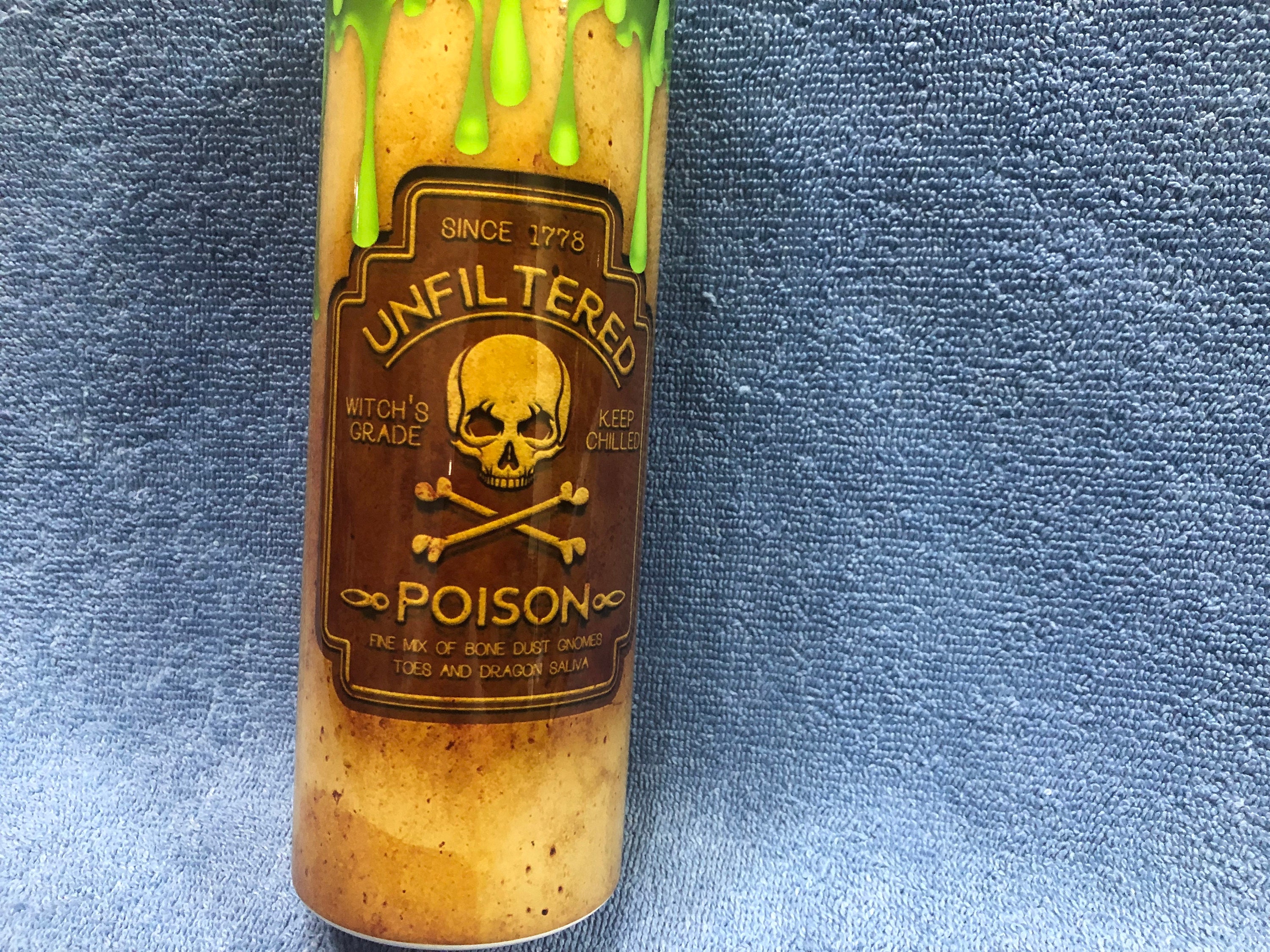 Witch's Grade Unfiltered Poison 20oz Stainless Tumbler W/plastic Straw ...