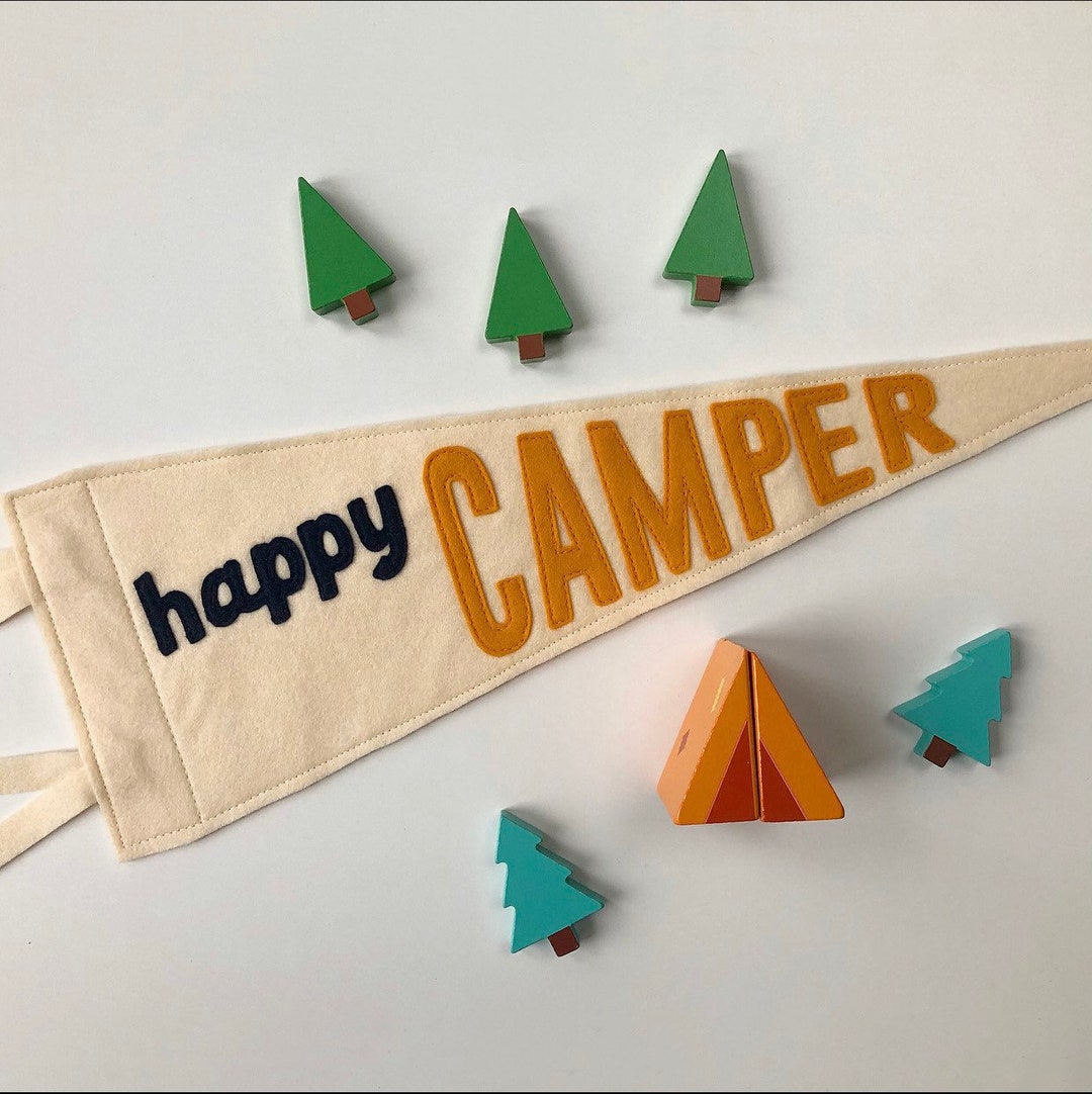 Happy Camper Pennant Flag - Etsy